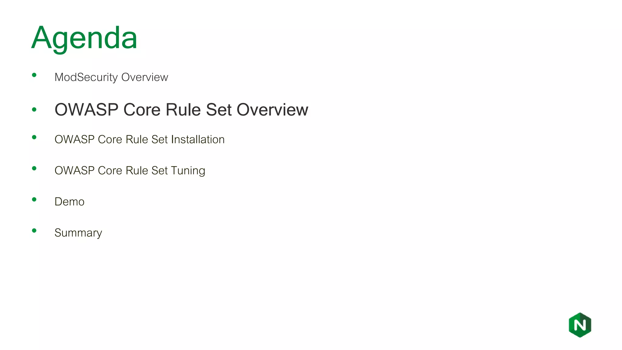 Modsecurity And Nginx Tuning The Owasp Core Rule Set Updated Ppt