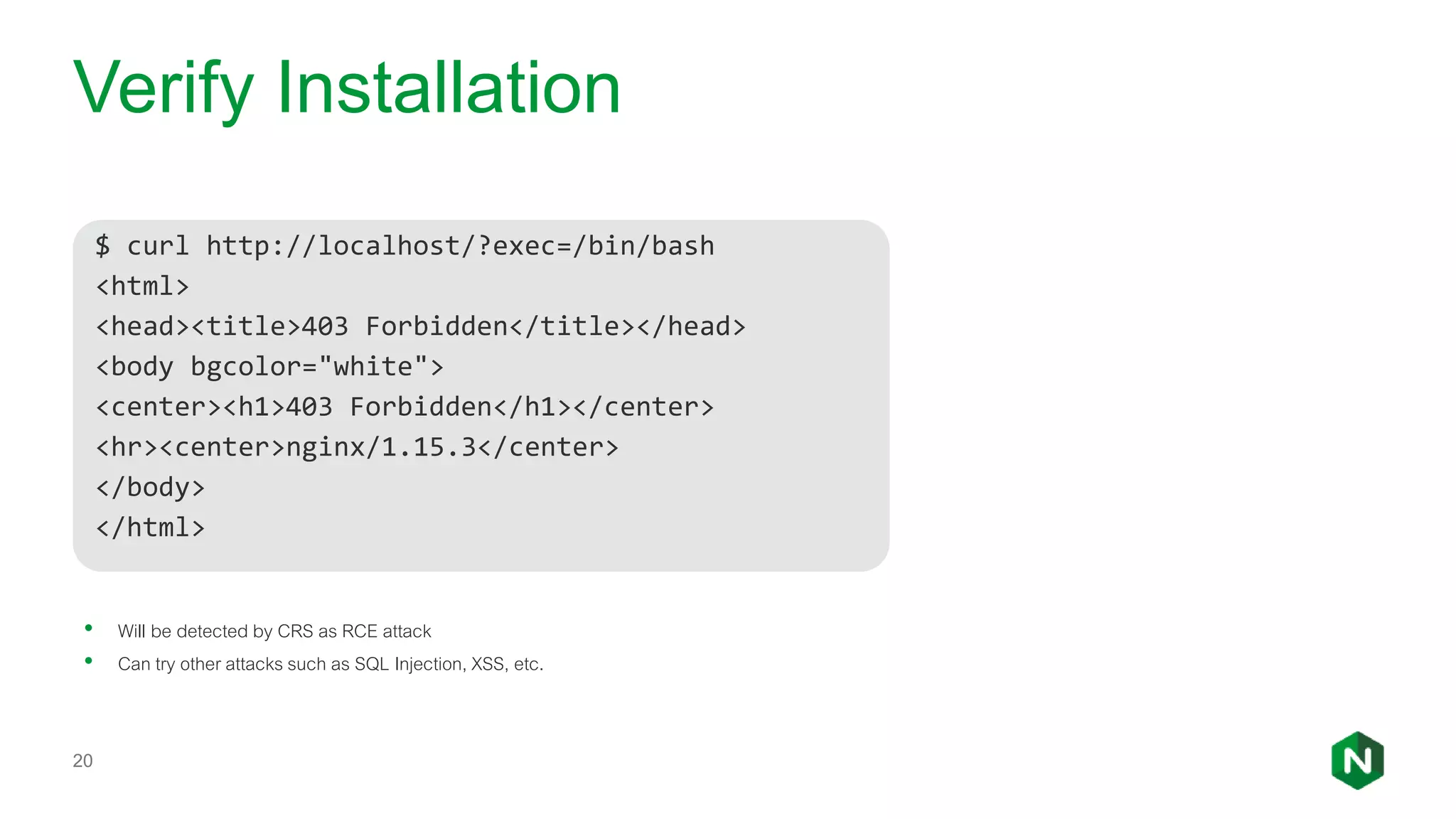 Modsecurity And Nginx Tuning The Owasp Core Rule Set Updated Ppt