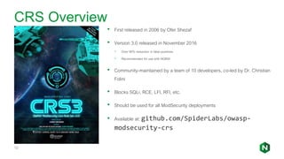 ModSecurity and NGINX: Tuning the OWASP Core Rule Set (Updated) | PPTX
