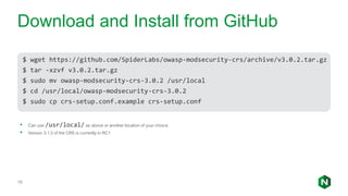 ModSecurity and NGINX: Tuning the OWASP Core Rule Set (Updated) | PPTX
