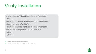 ModSecurity and NGINX: Tuning the OWASP Core Rule Set (Updated) | PPTX