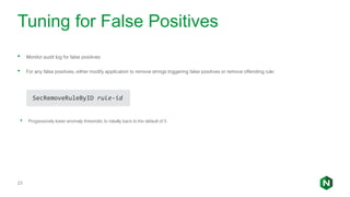 ModSecurity and NGINX: Tuning the OWASP Core Rule Set (Updated) | PPTX