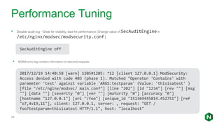 ModSecurity and NGINX: Tuning the OWASP Core Rule Set (Updated) | PPTX