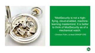 ModSecurity and NGINX: Tuning the OWASP Core Rule Set - EMEA (Updated) | PPT