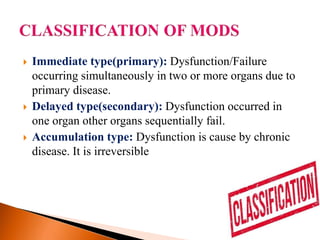 MULTIPLE ORGAN DYSFUNCTION SYNDROME | PPTX