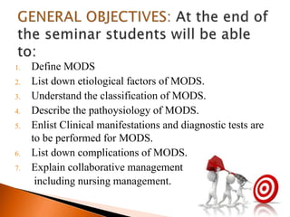 MULTIPLE ORGAN DYSFUNCTION SYNDROME | PPTX