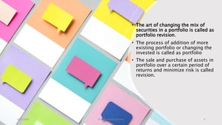 MCOM II SEM IV MODULE 1 Portfolio Revision and Evaluation UNIT II.pptx