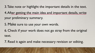 modue-3-SUMMARIZING6..................,l | PPTX