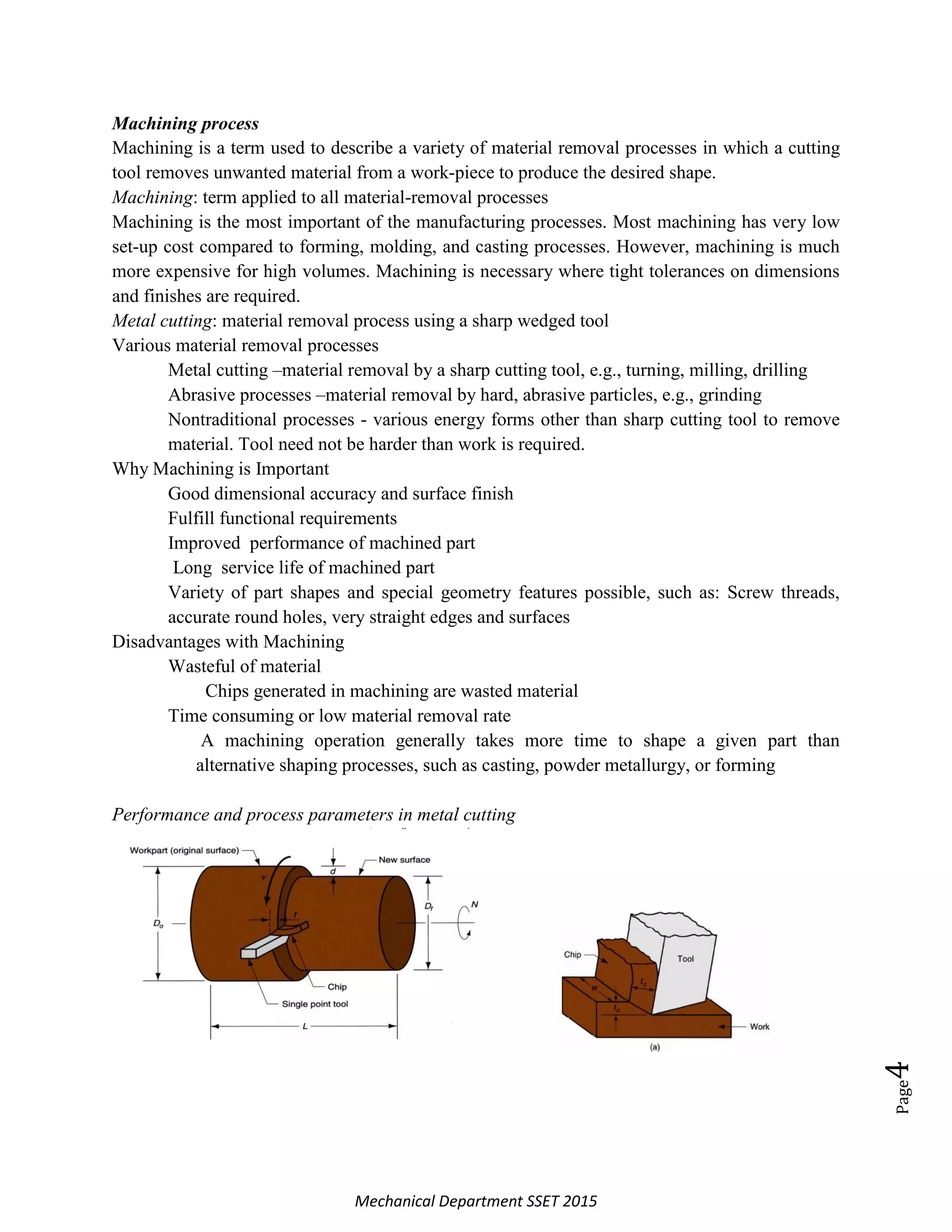 Theory of metal cutting MG University(S8 Production Notes) | PDF