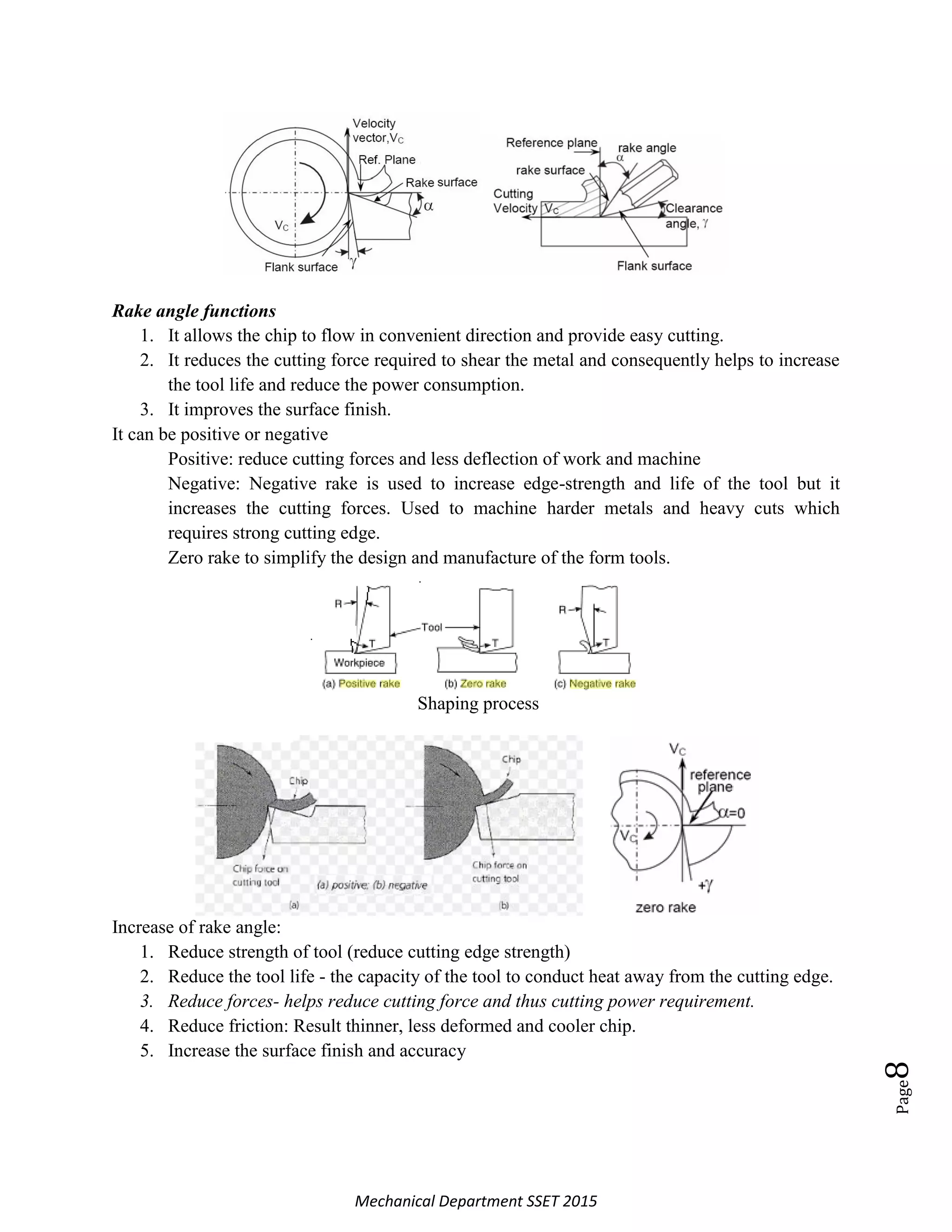 Theory of metal cutting MG University(S8 Production Notes) | PDF