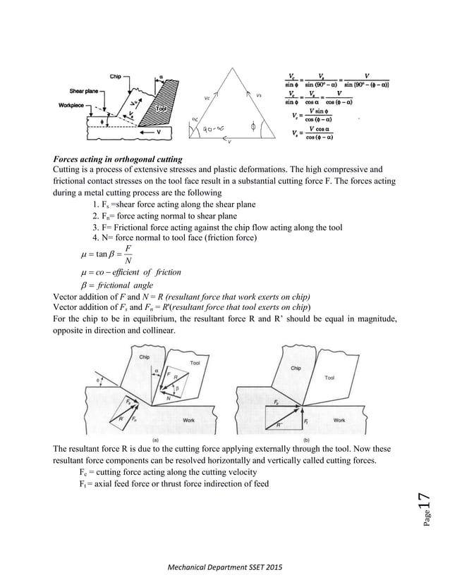 Theory of metal cutting MG University(S8 Production Notes) | PDF