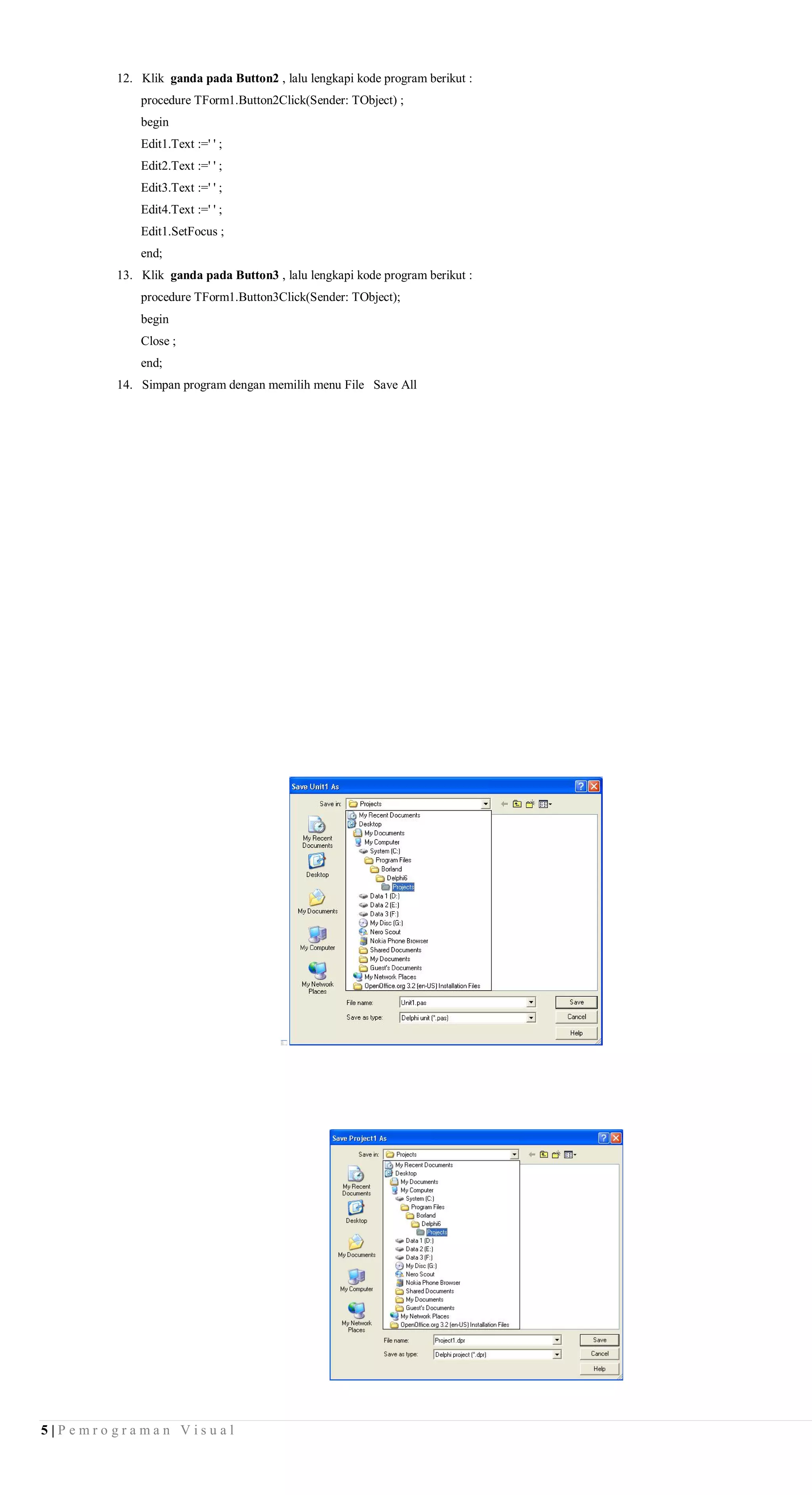 Modul 1 konsep dasar pemrograman delphi | PDF