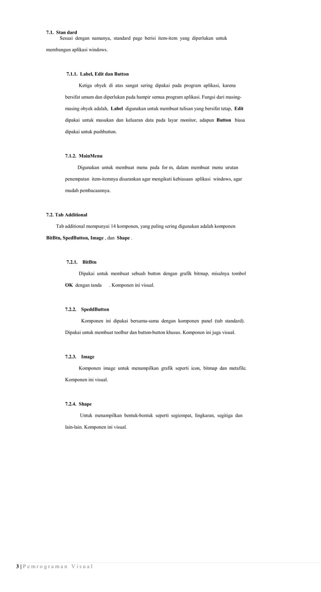 Modul 1 konsep dasar pemrograman delphi | PDF