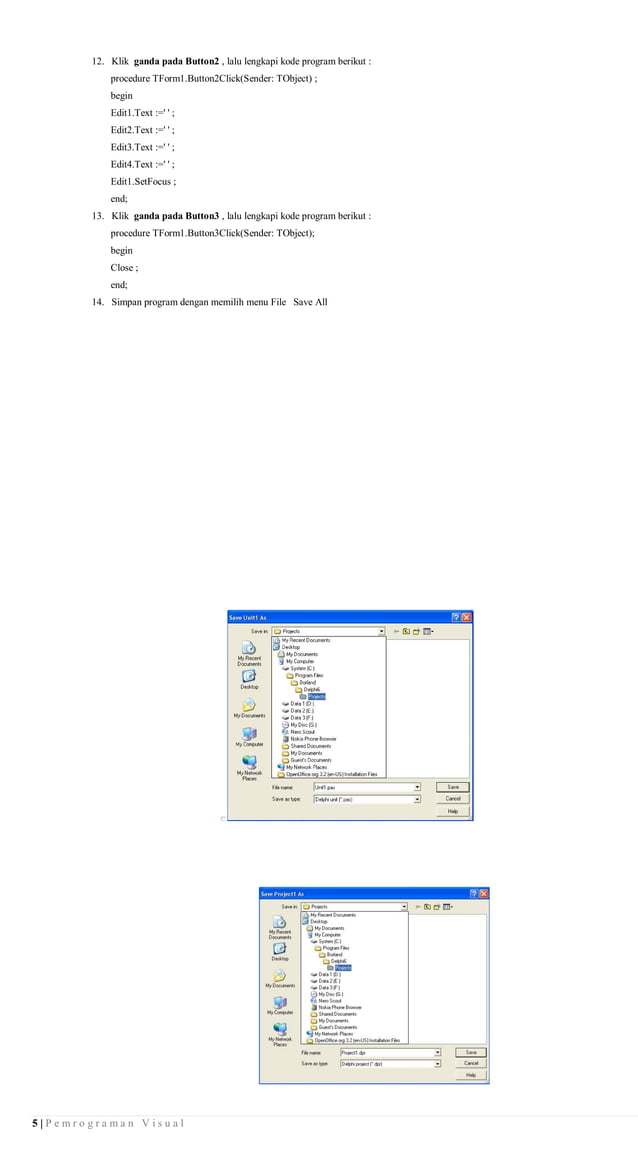 Modul 1 konsep dasar pemrograman delphi | PDF