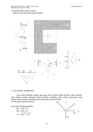 Modul 1-pengertian-dasar-statika, STATIKA DAN MEKANIKA DASAR | PDF