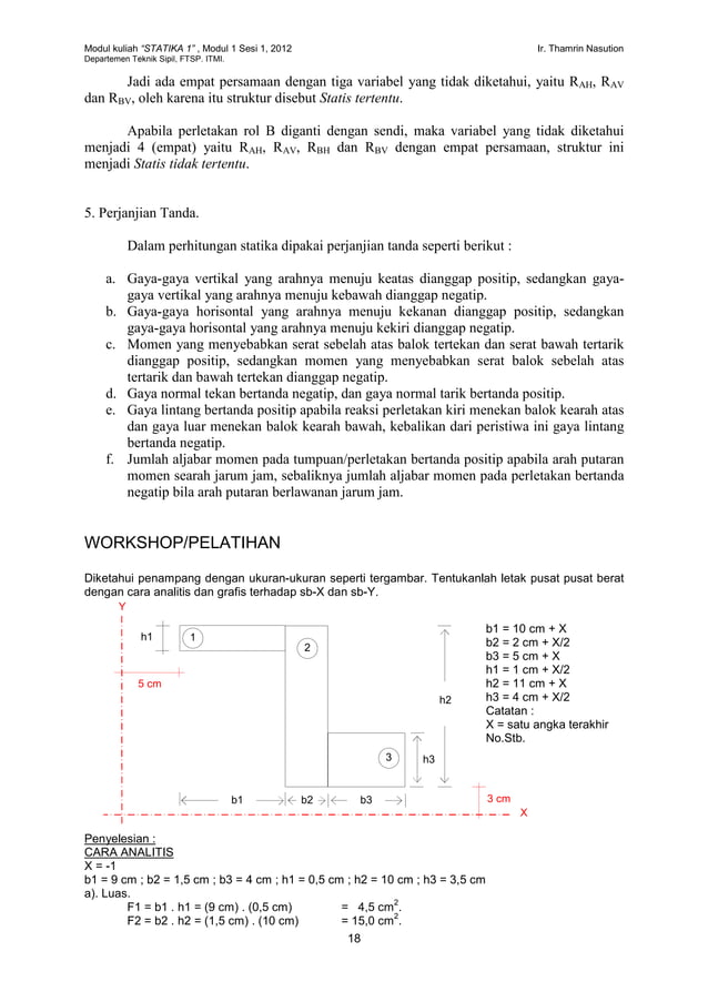 Modul 1-pengertian-dasar-statika, STATIKA DAN MEKANIKA DASAR | PDF