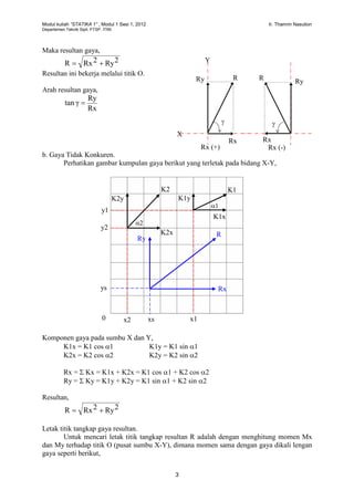 Modul 1-pengertian-dasar-statika, STATIKA DAN MEKANIKA DASAR | PDF