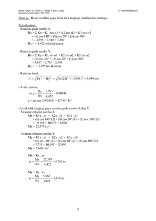 Modul 1-pengertian-dasar-statika, STATIKA DAN MEKANIKA DASAR | PDF