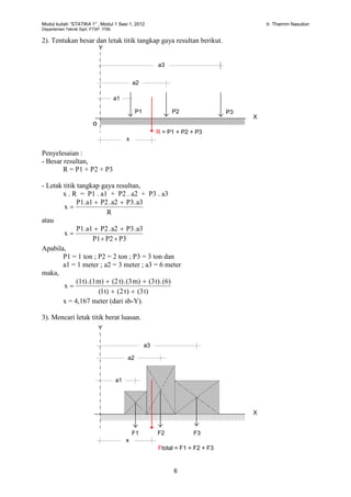 Modul 1-pengertian-dasar-statika, STATIKA DAN MEKANIKA DASAR | PDF