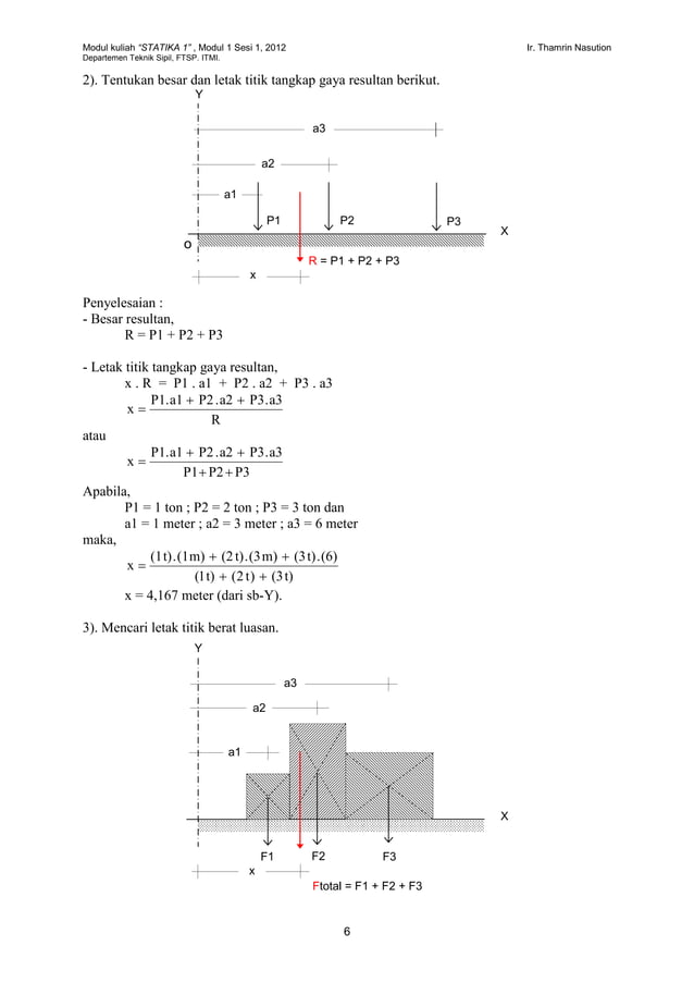 Modul 1-pengertian-dasar-statika, STATIKA DAN MEKANIKA DASAR | PDF