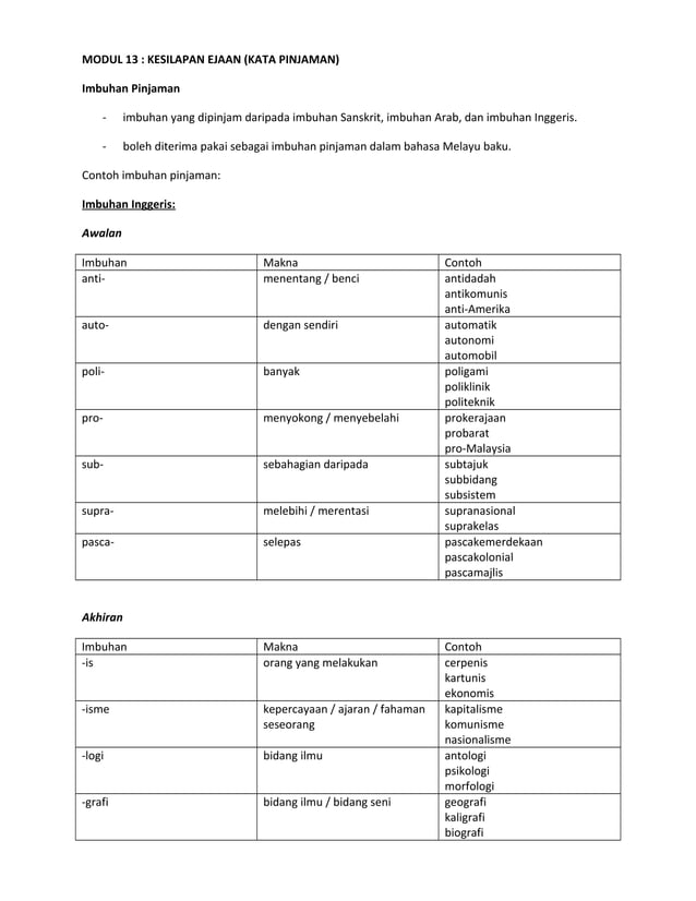 BMModul 13-kesilapan-ejaan-imbuhan-pinjaman | DOC