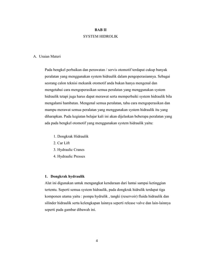 Modul Sistem Hydraulic | DOCX