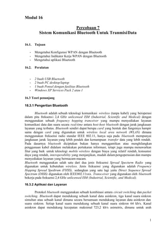 Modul 16 Perc7 Bluetooth | PDF