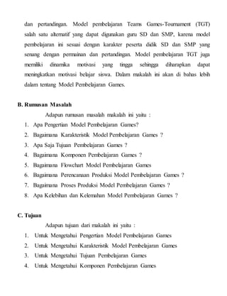 Model Pembelajaran Games | PDF