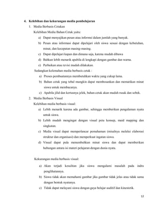 Modul "Klasifikasi dan Karakteristik Media Pembelajaran" | PDF