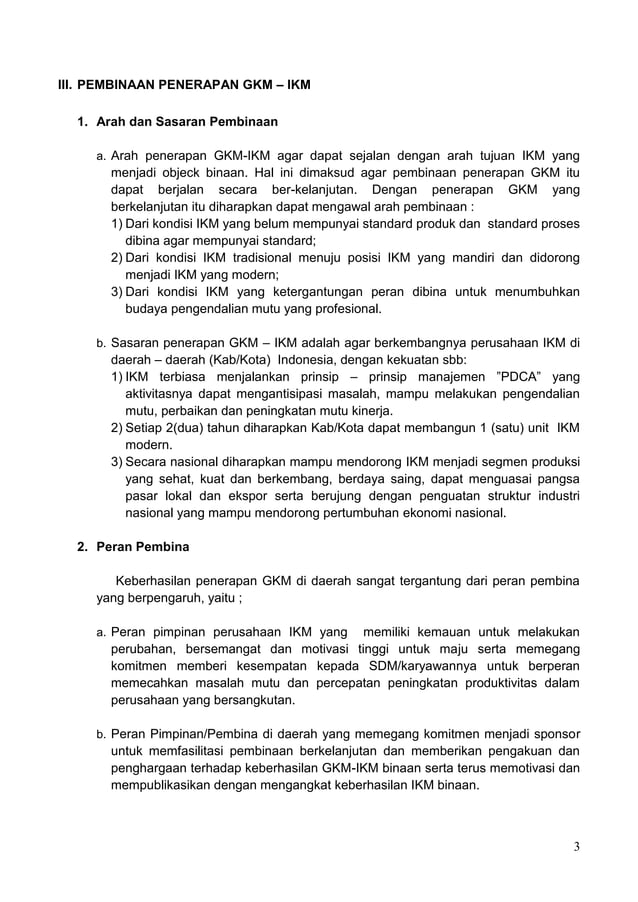Kebijakan Pengembangan PMT - GKM | PDF