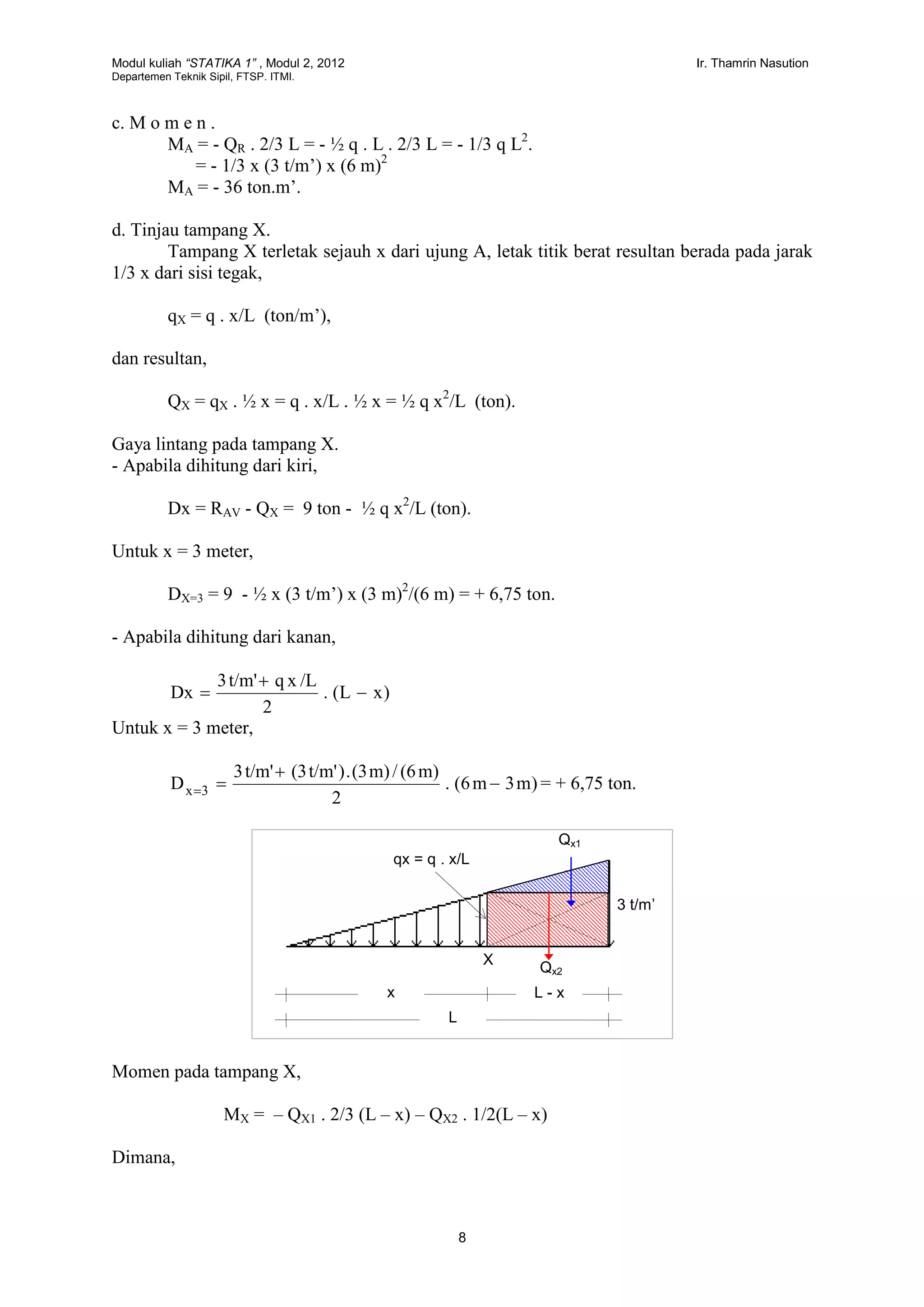 Modul 2- balok terjepit sebelah | PDF