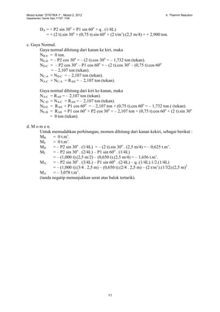 Modul 2- balok terjepit sebelah | PDF