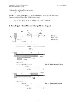 Modul 2- balok terjepit sebelah | PDF