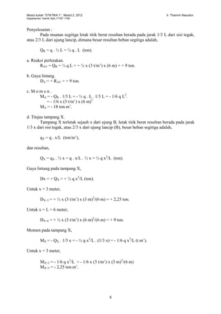 Modul 2- , balok terjepit sebelah | PDF
