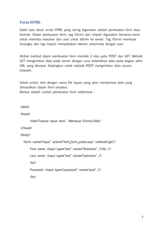 Modul 2-form html-css | PDF