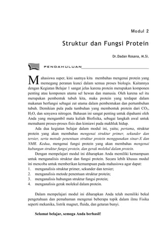 Modul 2-struktur-dan-fungsi-protein | PDF