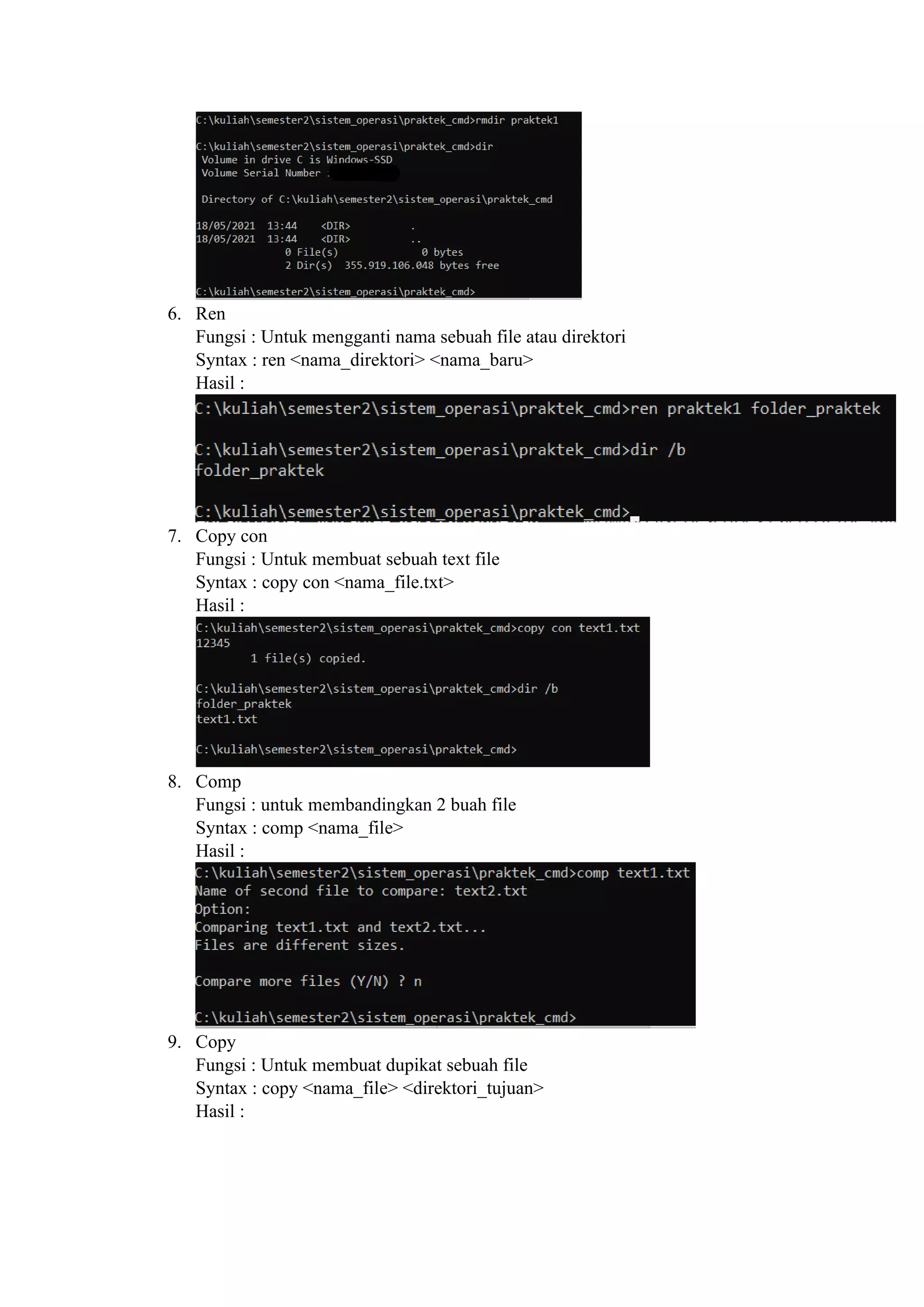 Perintah CMD Untuk Manajemen File | PDF