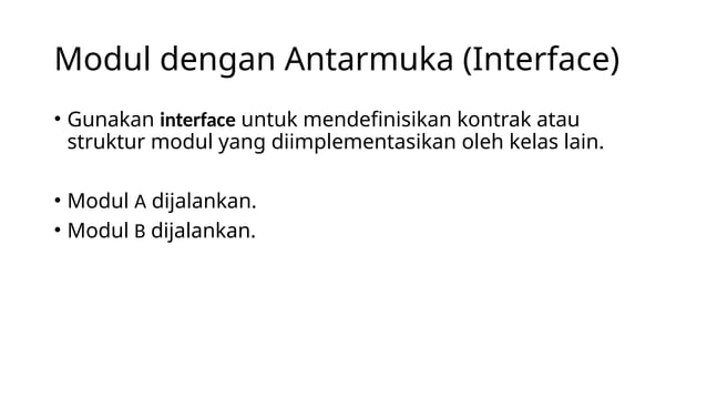 Modular untuk pemrograman visual pada c# | PPT