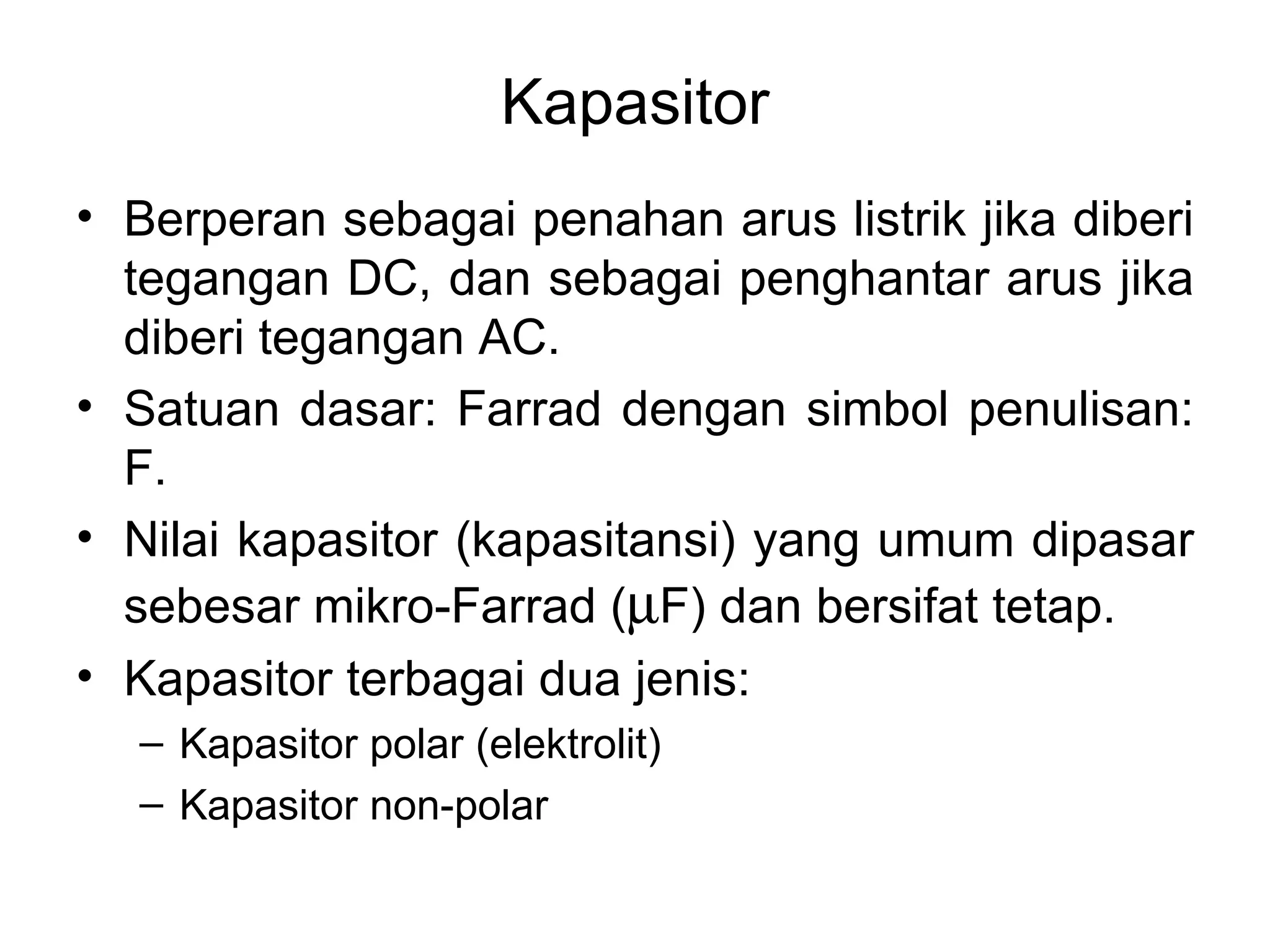 Resistor dan Kapasitor | PPT