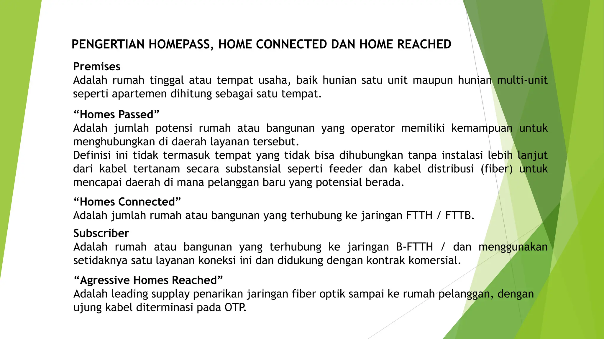 Memahami Jaringan FTTx dan Network Element FTTx | PPTX