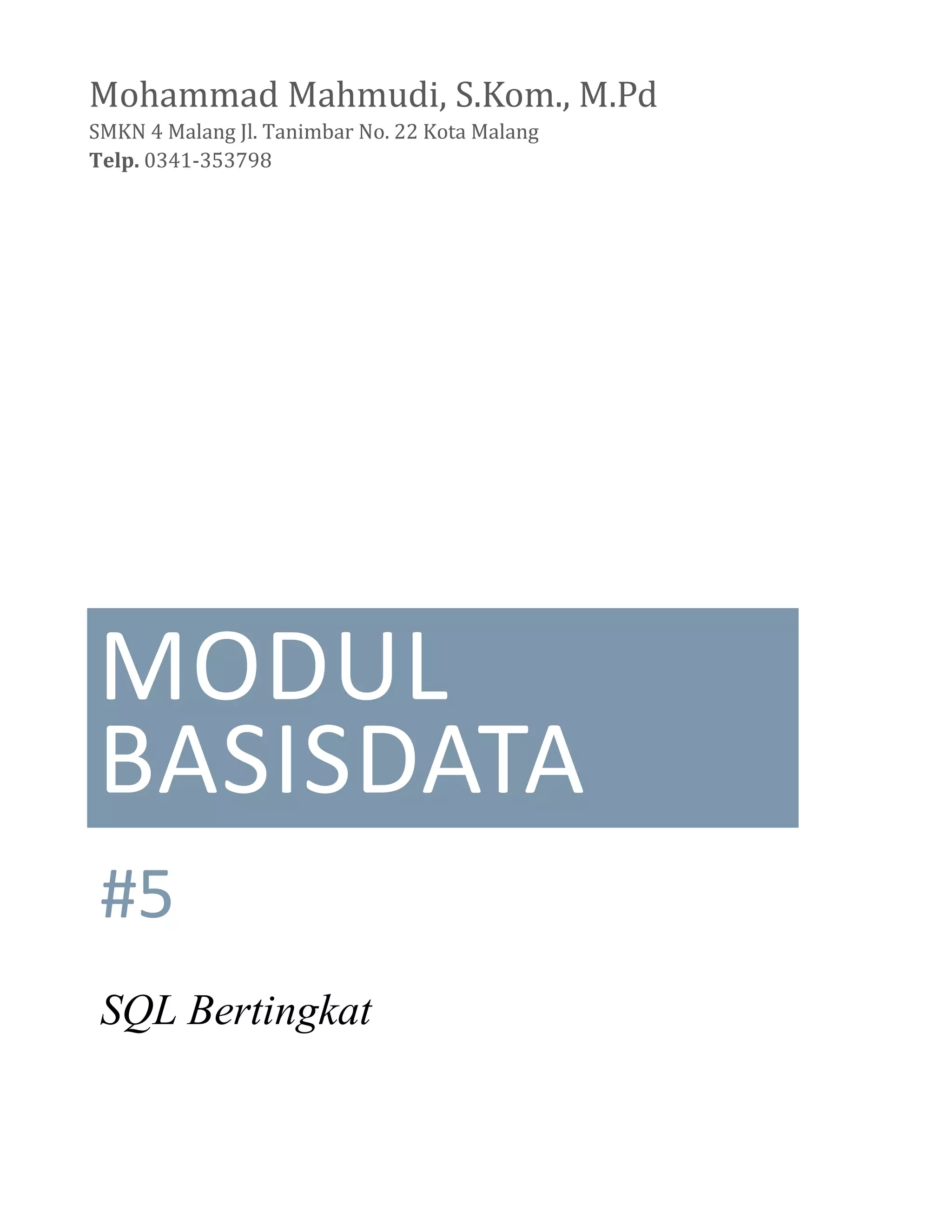 SQL bertingkat | PDF