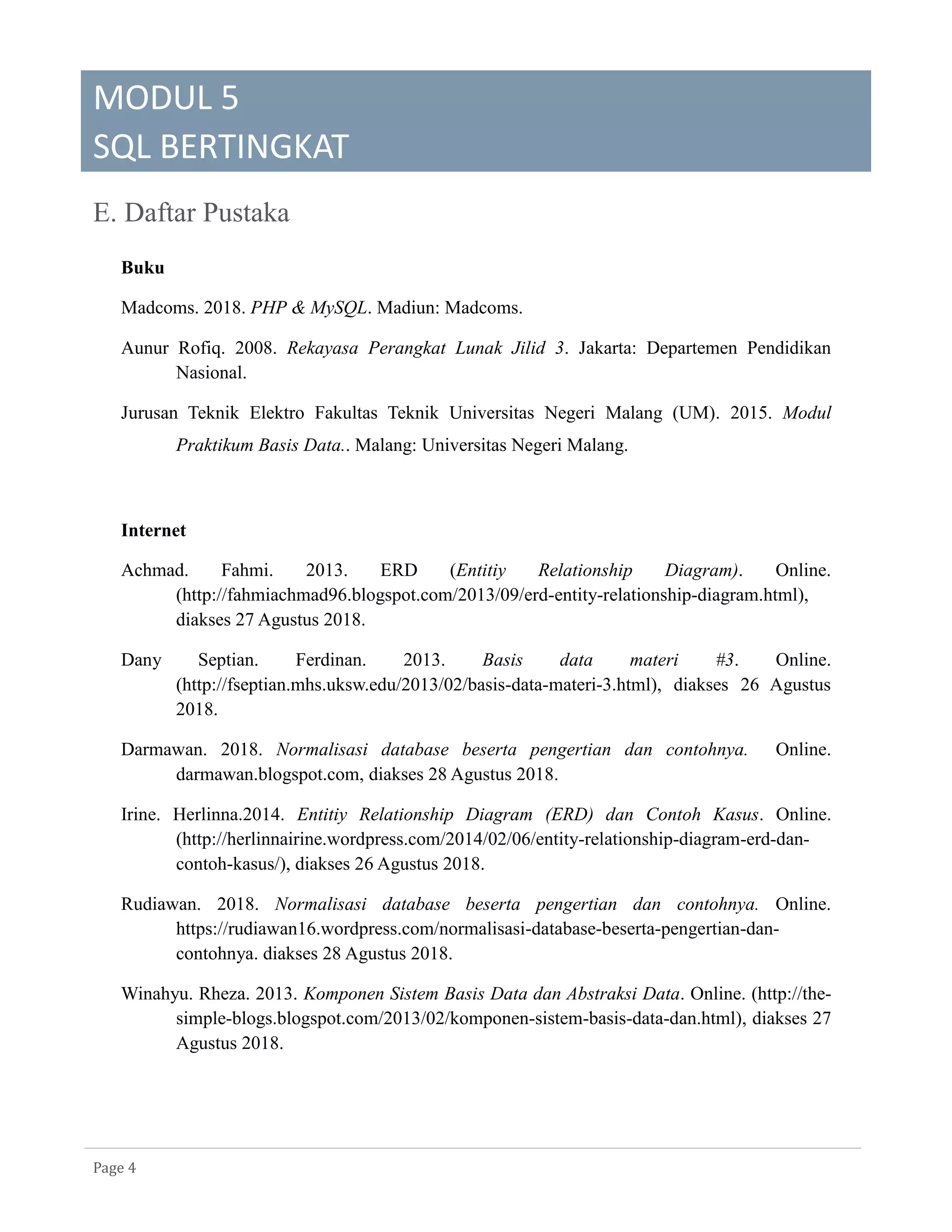 SQL bertingkat | PDF