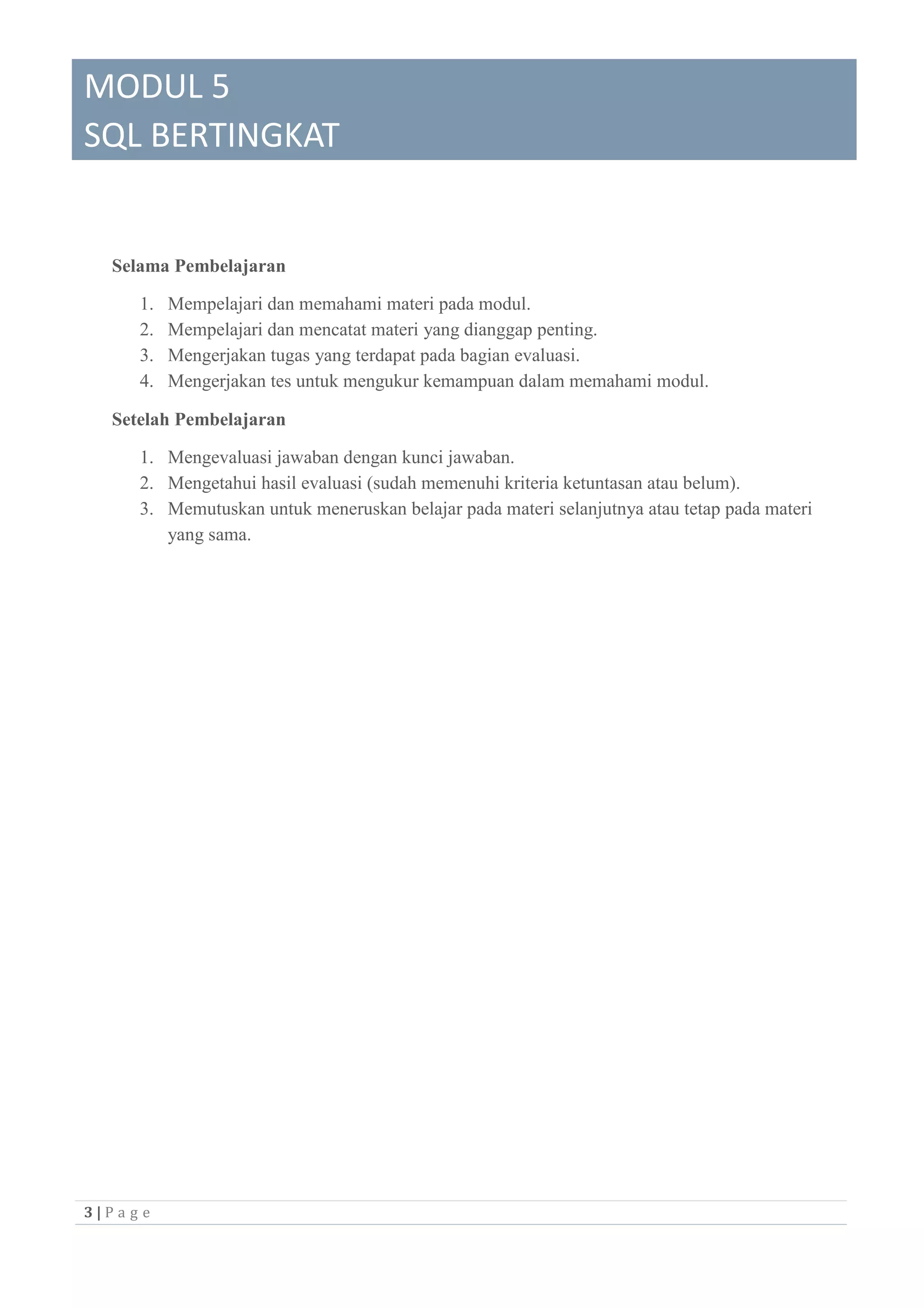 SQL bertingkat | PDF