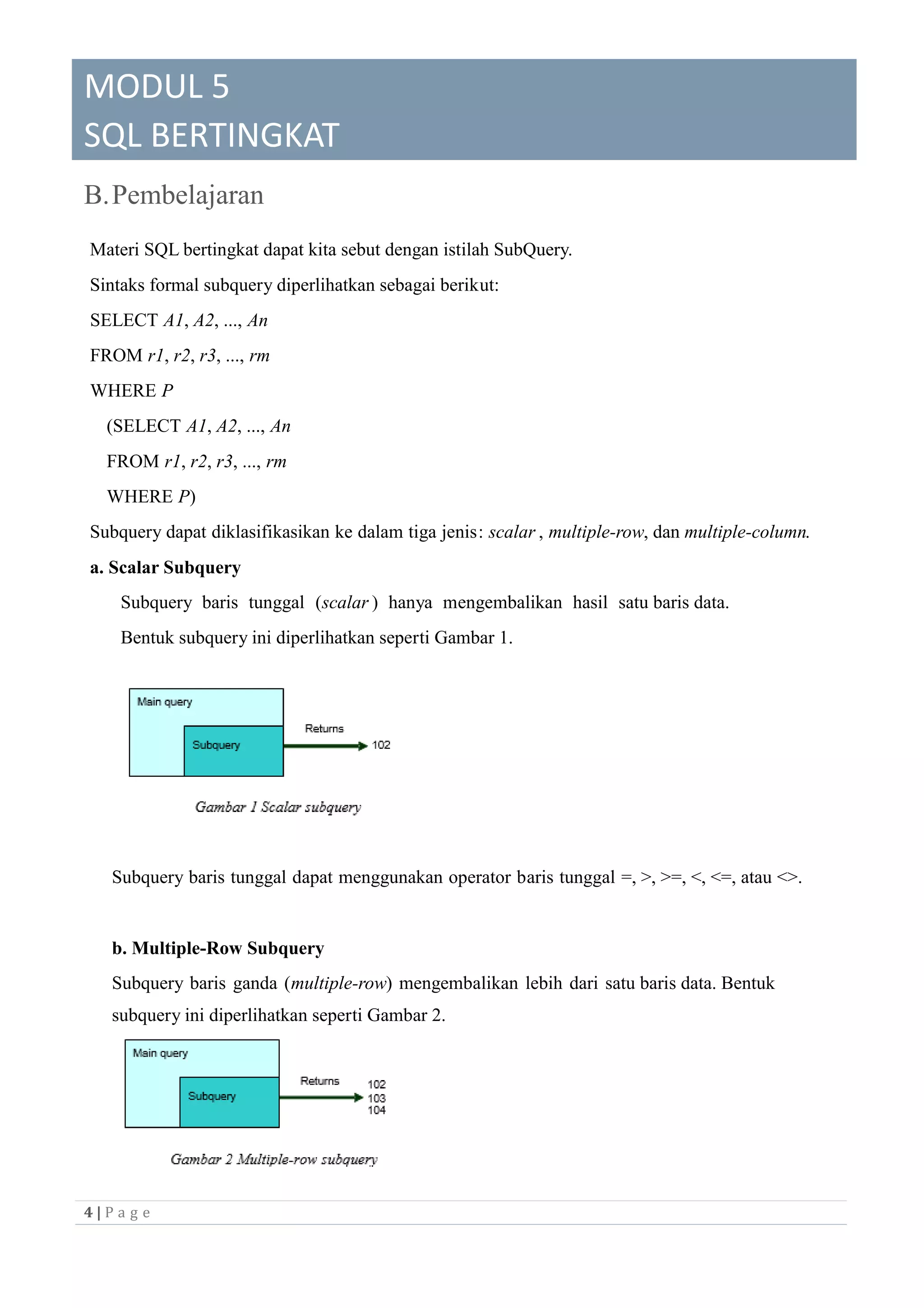 SQL bertingkat | PDF