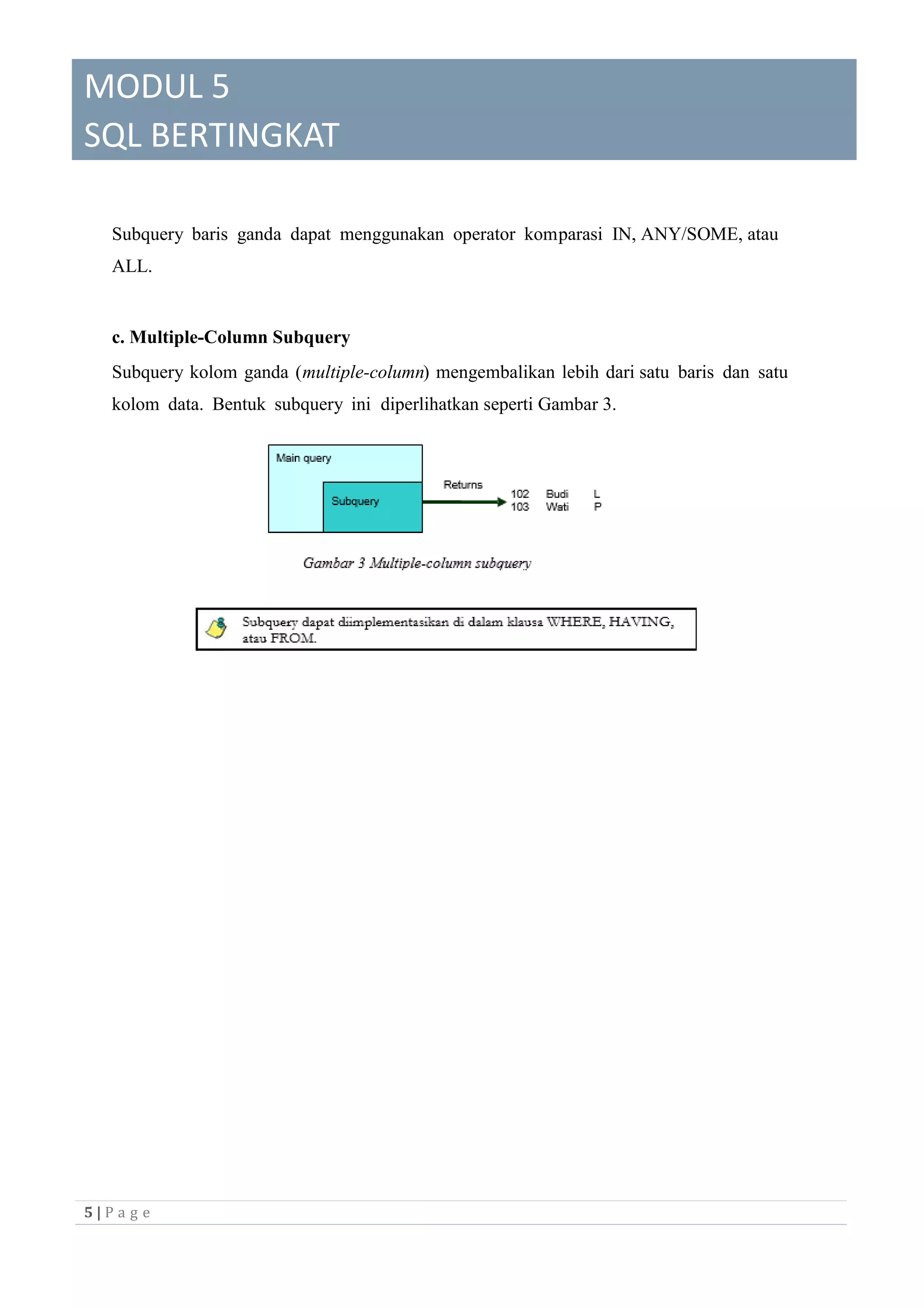 SQL bertingkat | PDF