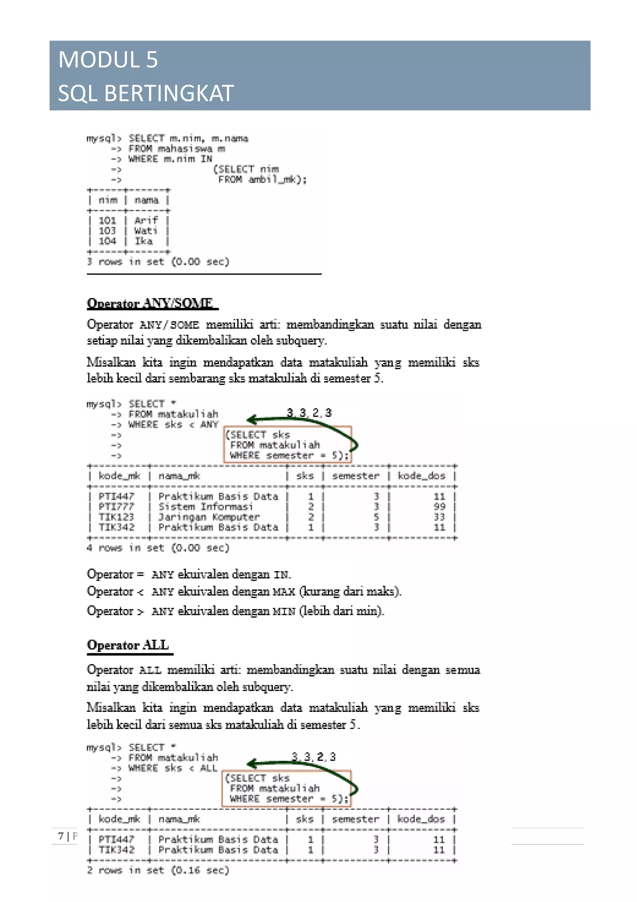 SQL bertingkat | PDF