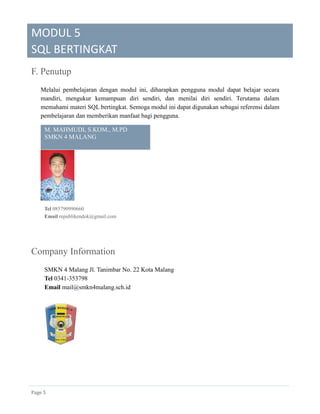 SQL bertingkat | PDF