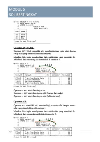 SQL bertingkat | PDF