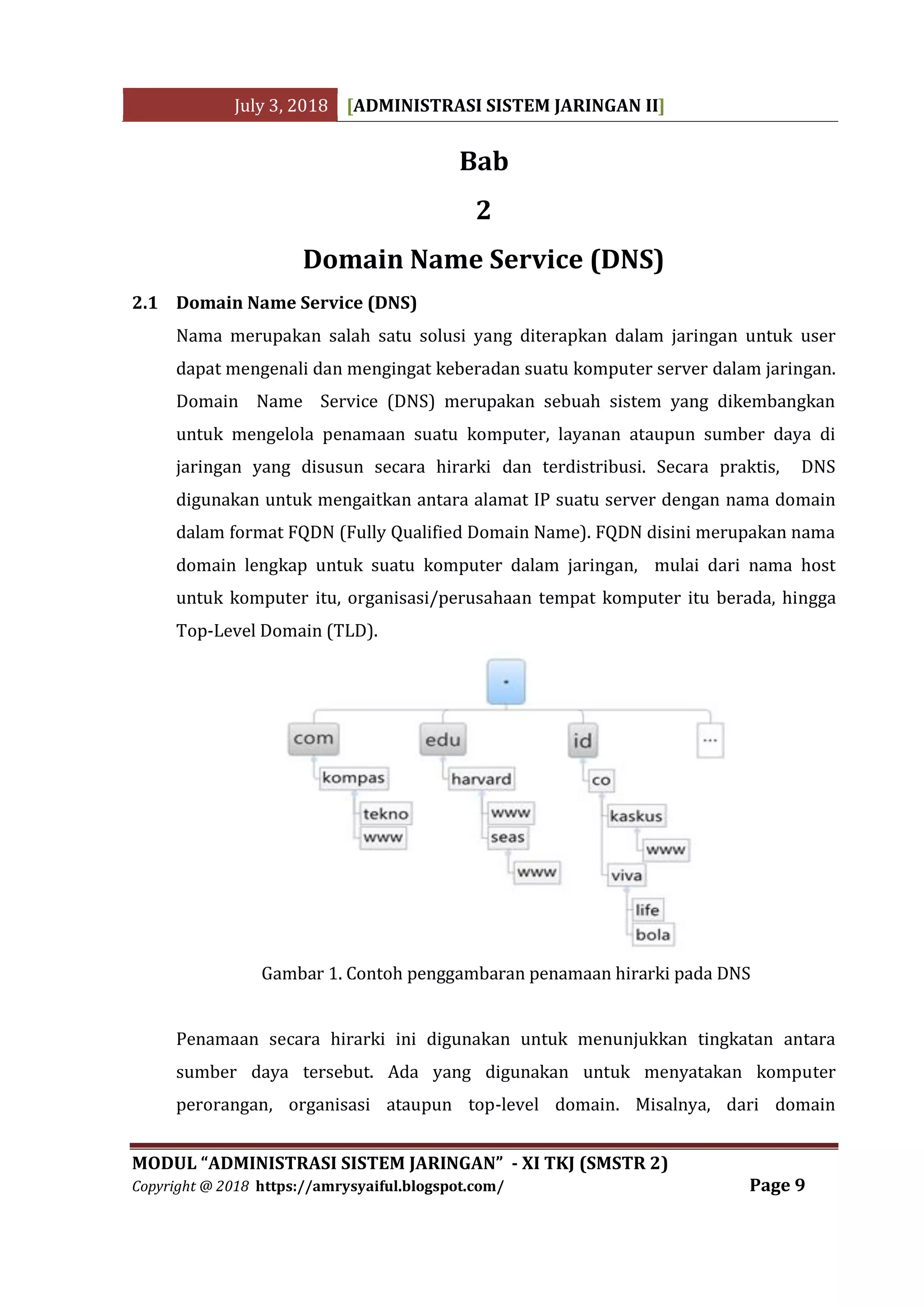 Modul administrasi sistem jaringan xi - 2 rev (self) | PDF