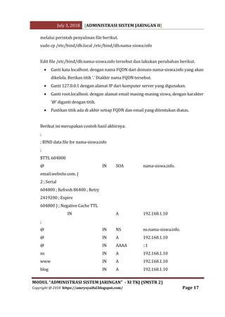 Modul administrasi sistem jaringan xi - 2 rev (self) | PDF